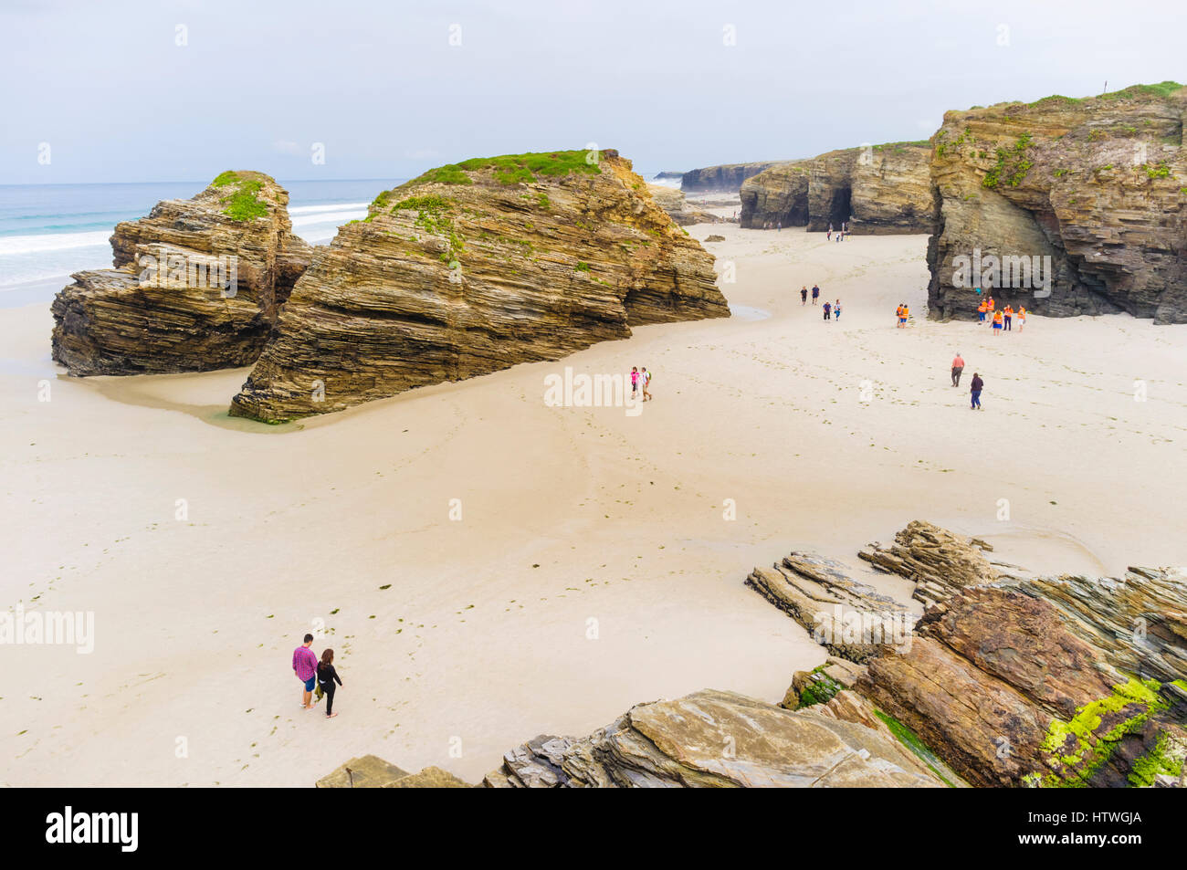 Beach of the Cathedrals Natural Monument at Ribadeo municipality, Lugo ...