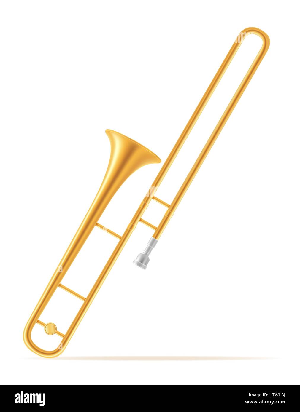 trombone wind musical instruments stock vector illustration isolated on ...