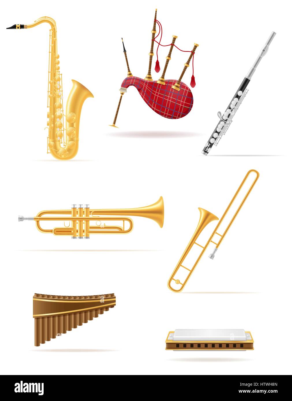 wind musical instruments set icons stock vector illustration isolated ... wind musical instruments set icons stock vector illustration isolated ...
