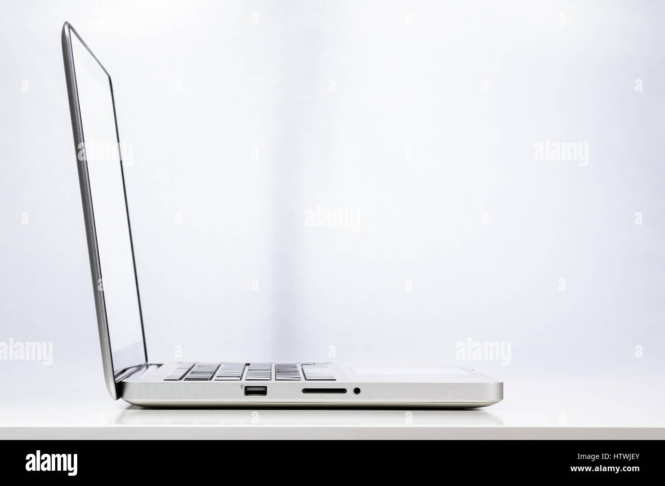 Side view open laptop isolated hi-res stock photography and images - Alamy