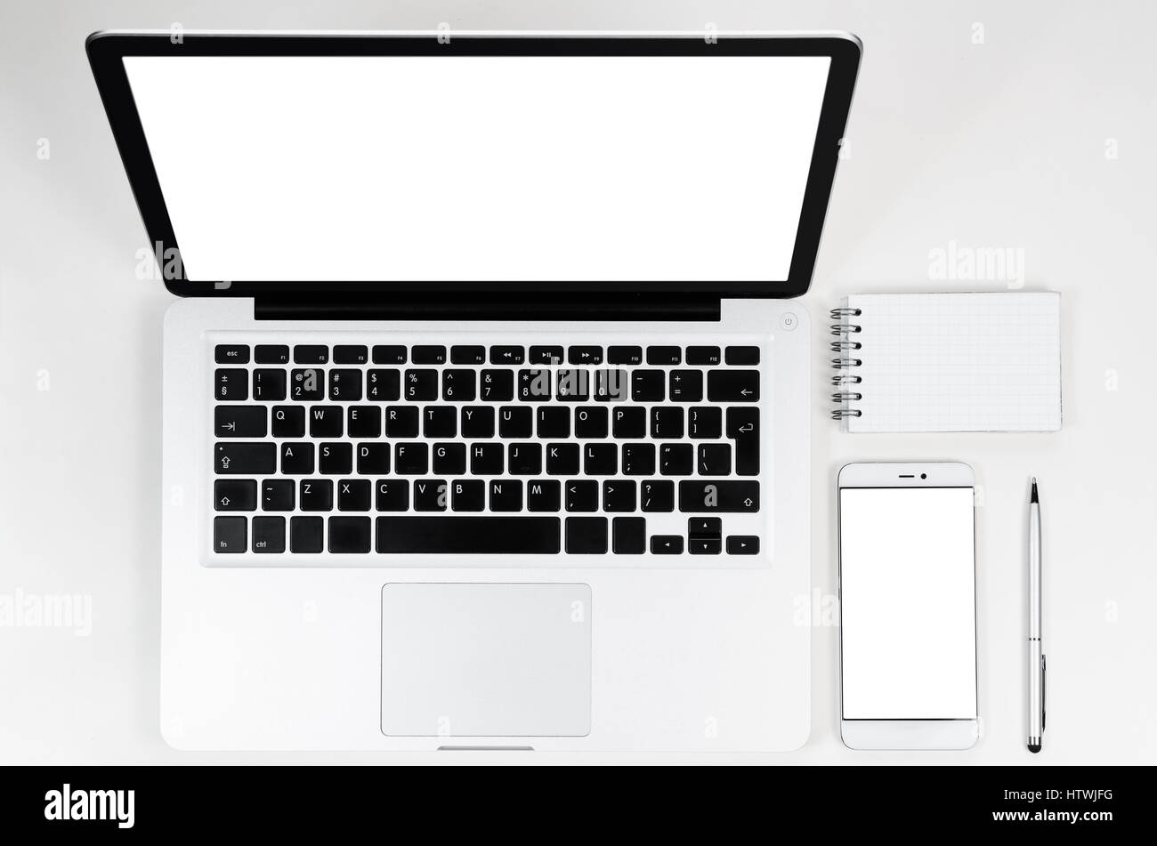 Modern laptop computer, top view Stock Photo - Alamy