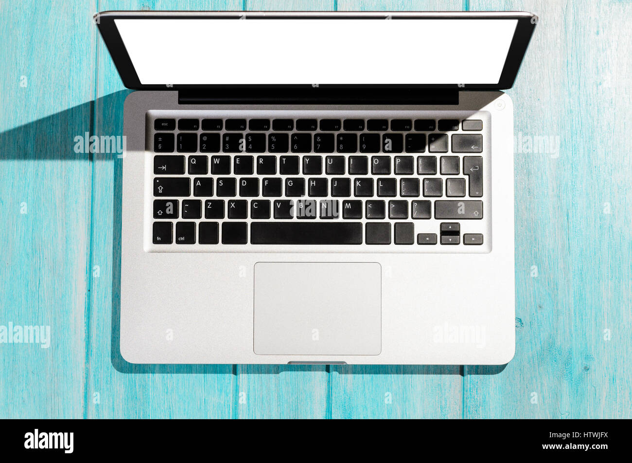 Modern laptop computer, top view Stock Photo - Alamy