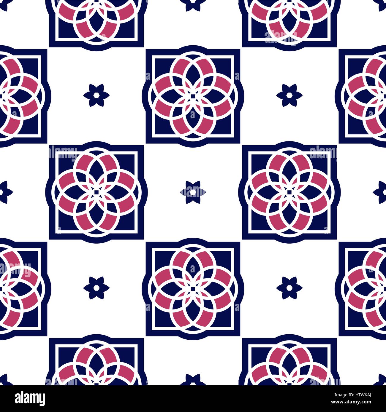 Portuguese azulejo tiles. Seamless patterns Stock Vector Image & Art ...