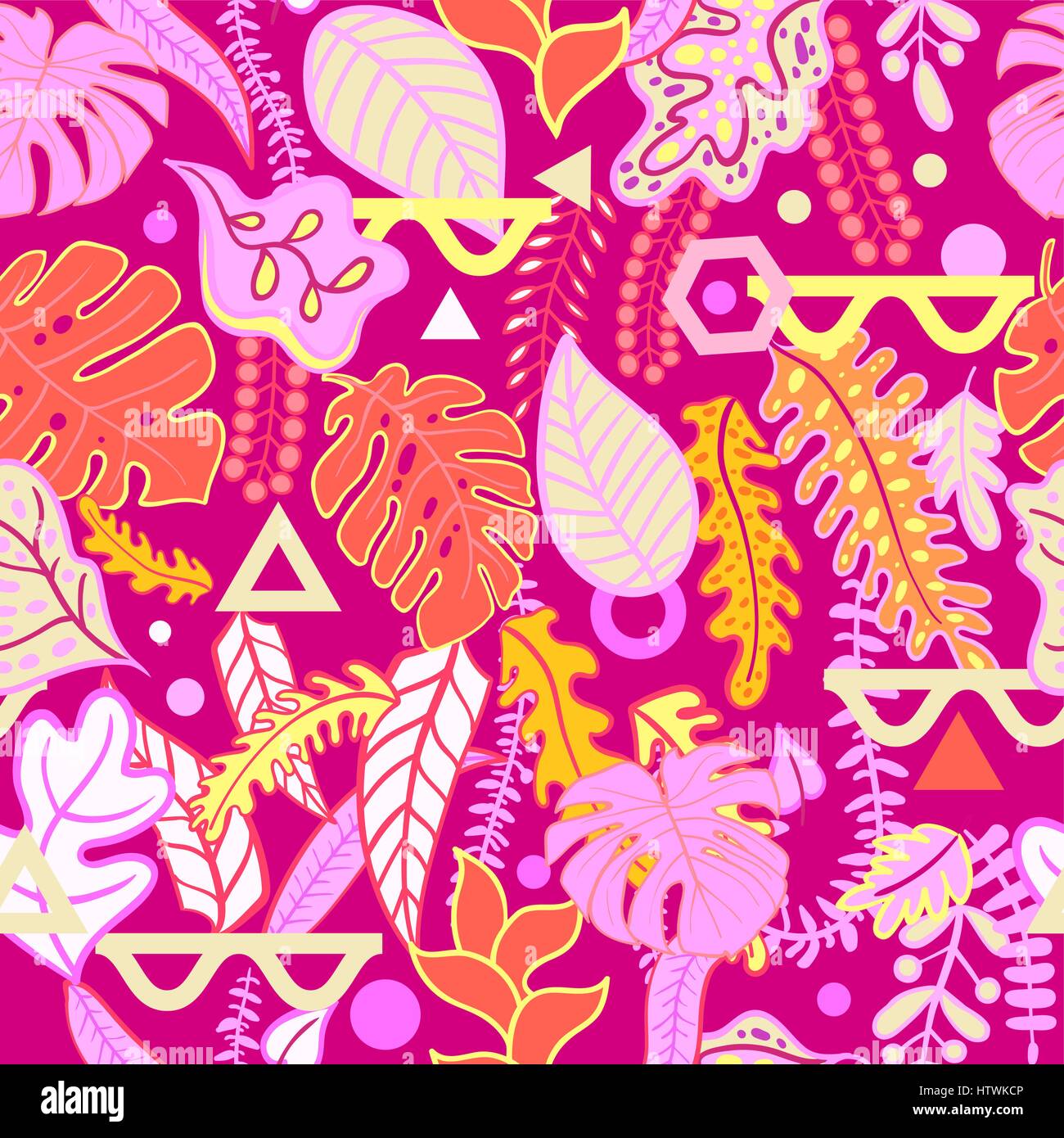 Floral seamless pattern cosmos Stock Vector Images - Alamy