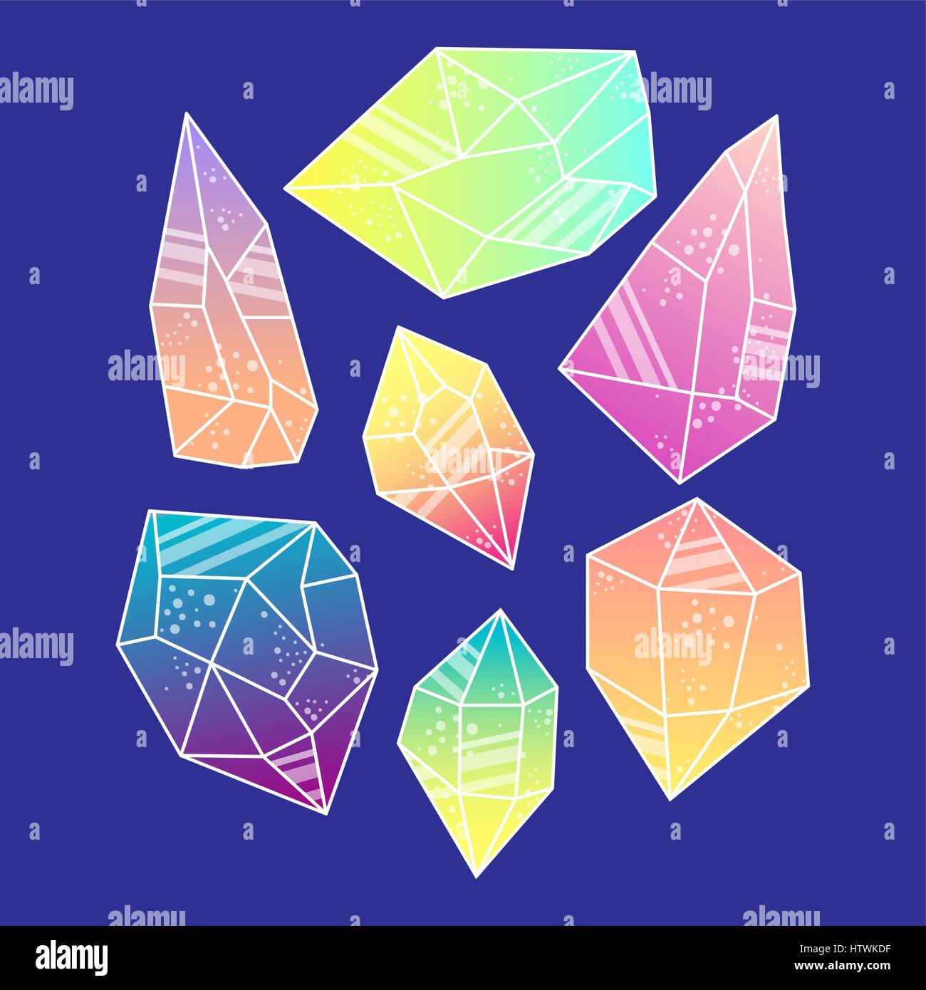 Magic crystals of pyramidal shape Stock Vector Image & Art - Alamy