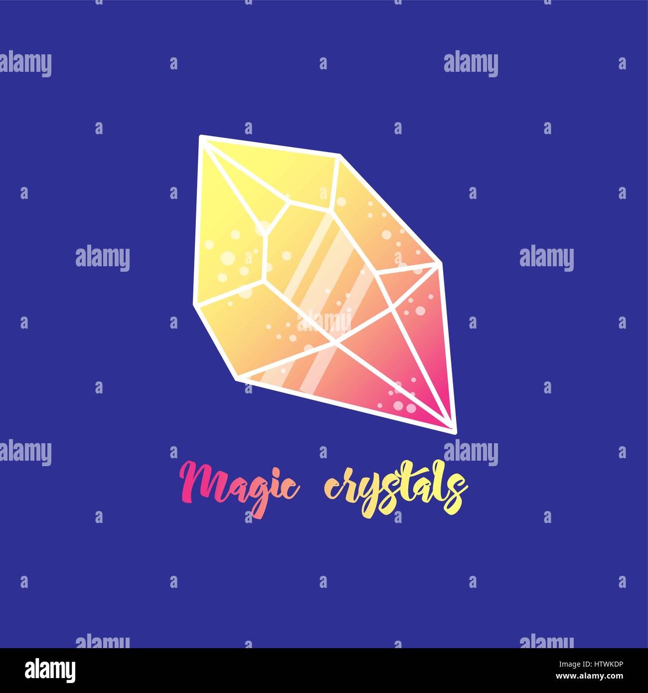 Quartz stone cristal gem Stock Vector Images - Alamy