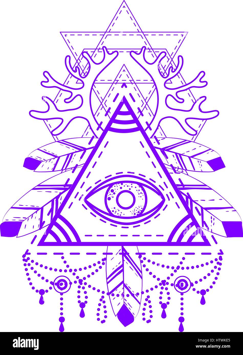 All-seeing eye pyramid symbol Stock Vector Image & Art - Alamy