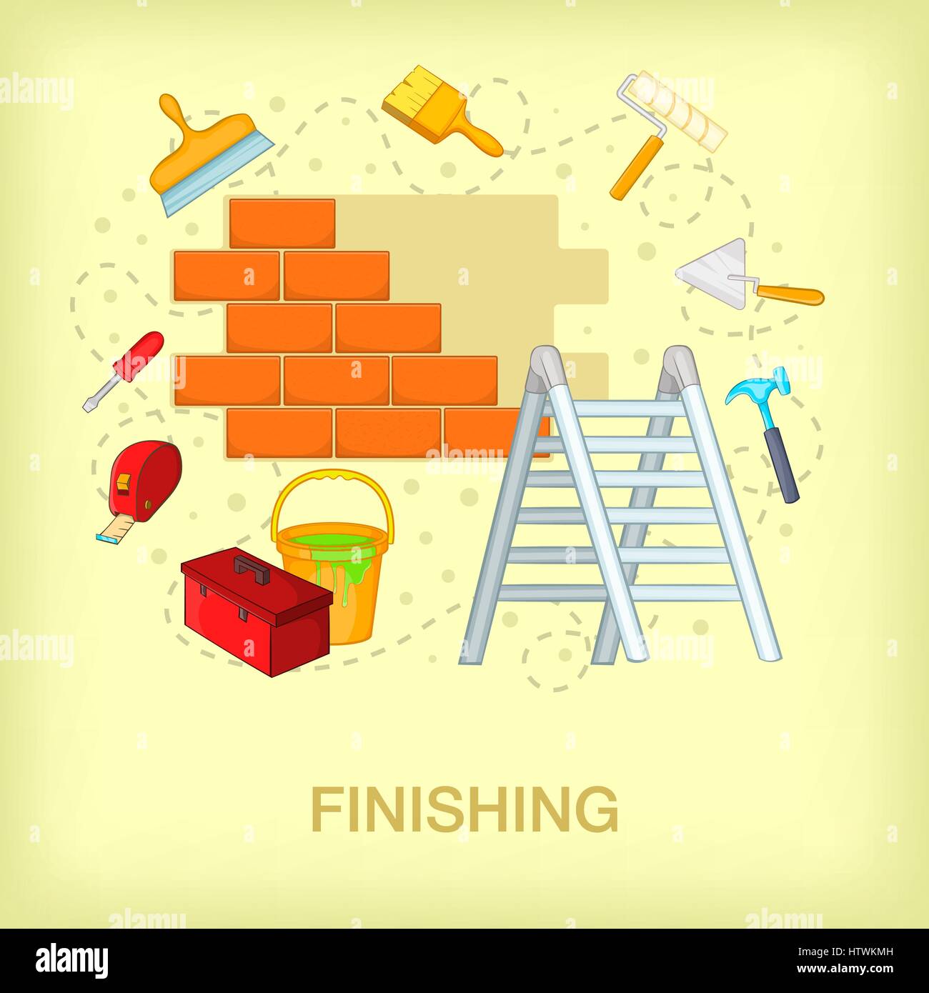 Building process concept place, cartoon style Stock Vector Image & Art ...