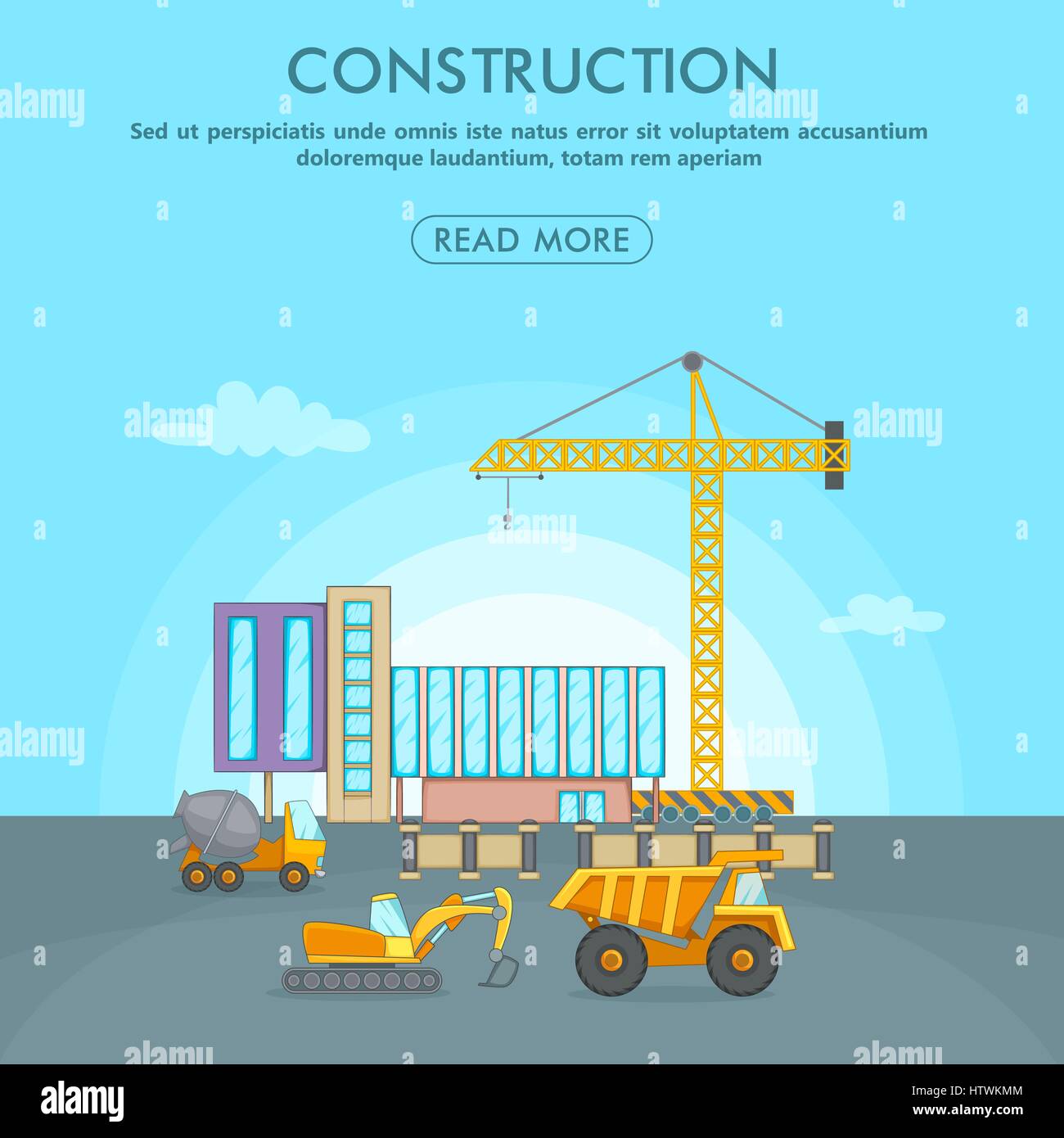 Construction site sunset area building Stock Vector Images - Alamy