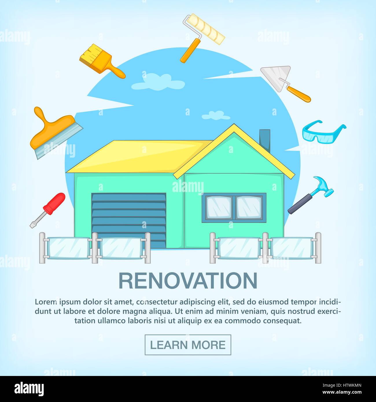 Building process concept repair, cartoon style Stock Vector Image & Art ...