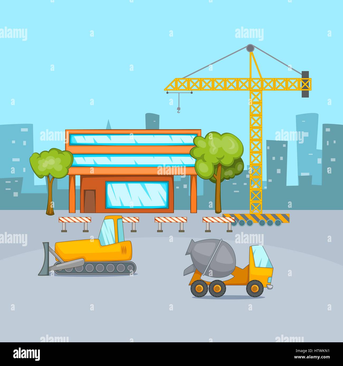 Building process concept, cartoon style Stock Vector Image & Art - Alamy