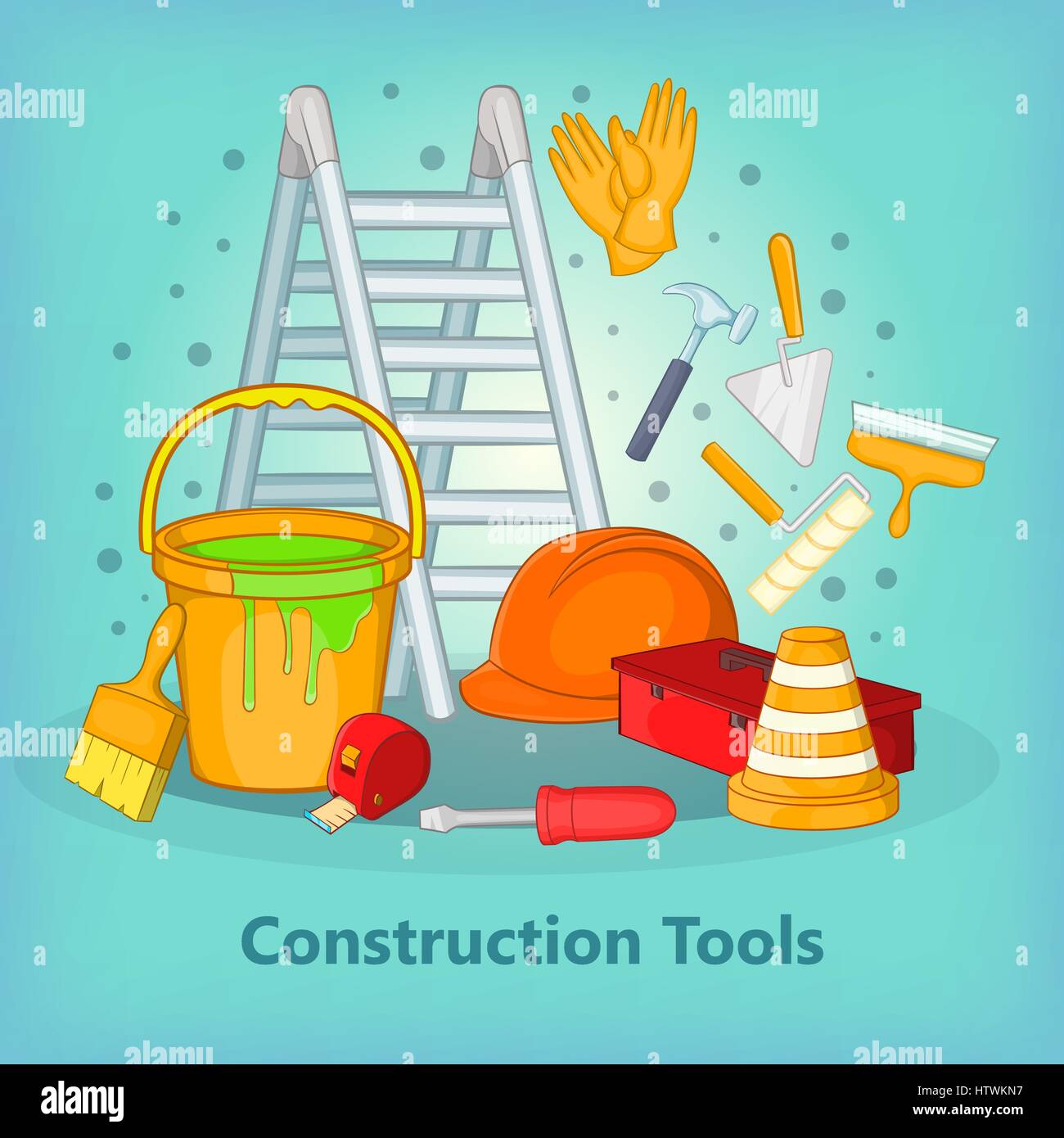 Building process concept tools, cartoon style Stock Vector Image & Art ...