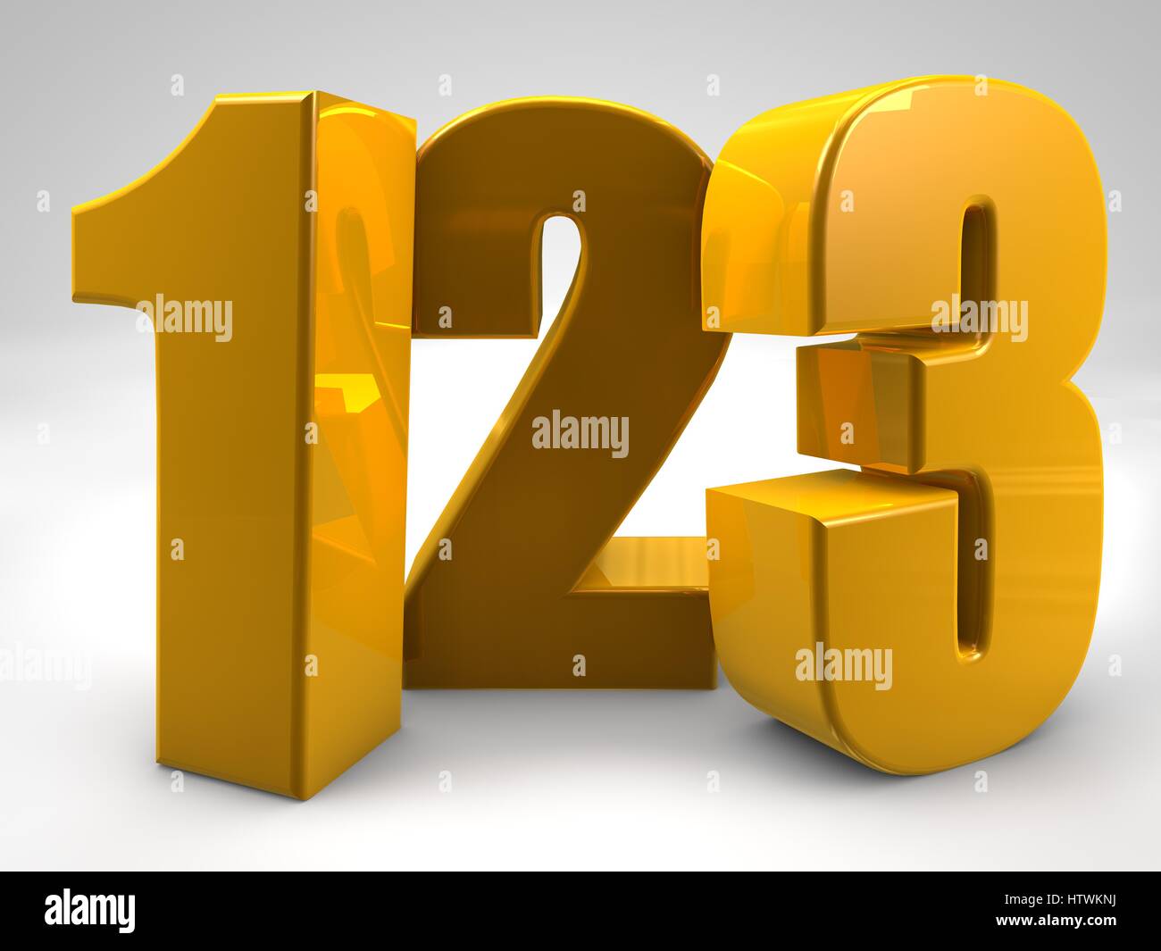 123 metal figures 3d render illustration,preschool teaching Stock Photo ...