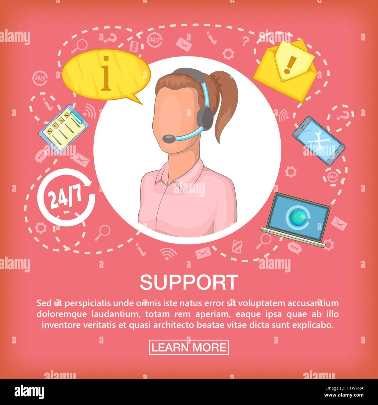 Listen help info Stock Vector Images - Alamy