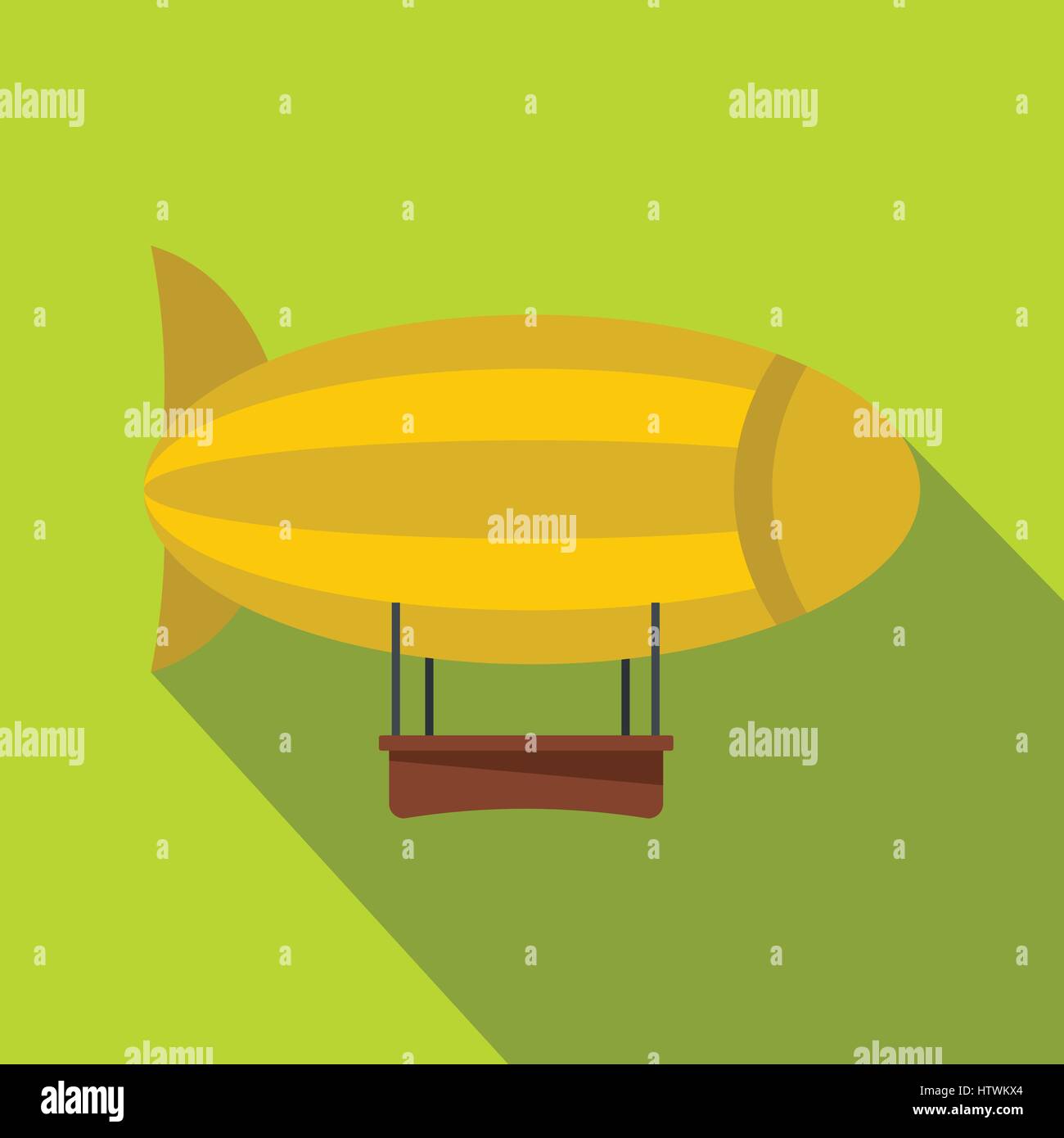 Yellow airship icon, flat style Stock Vector Image & Art - Alamy