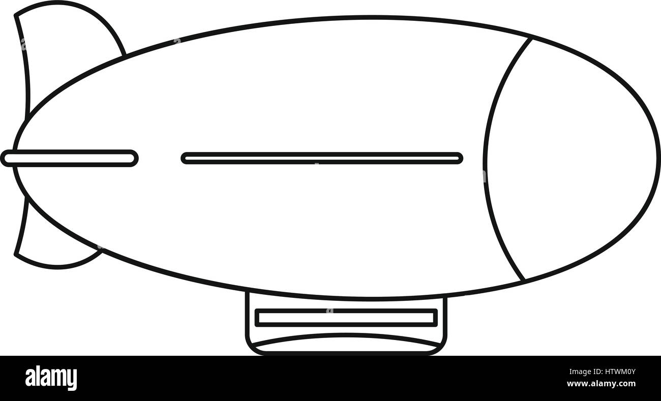 Vintage airship icon, outline style Stock Vector Image & Art - Alamy