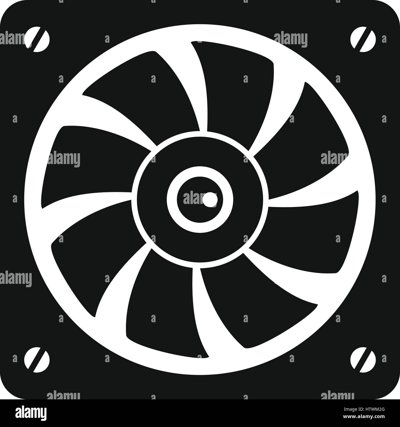 Computer fan icon, simple style Stock Vector Image & Art - Alamy