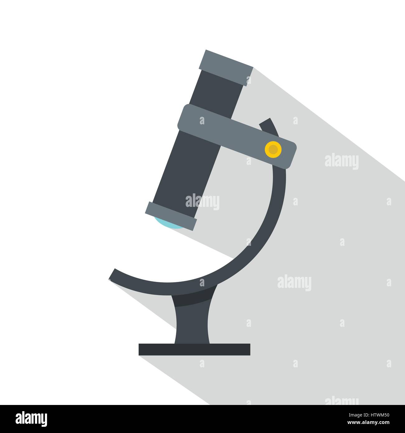 Medical microscope icon, flat style Stock Vector Image & Art - Alamy