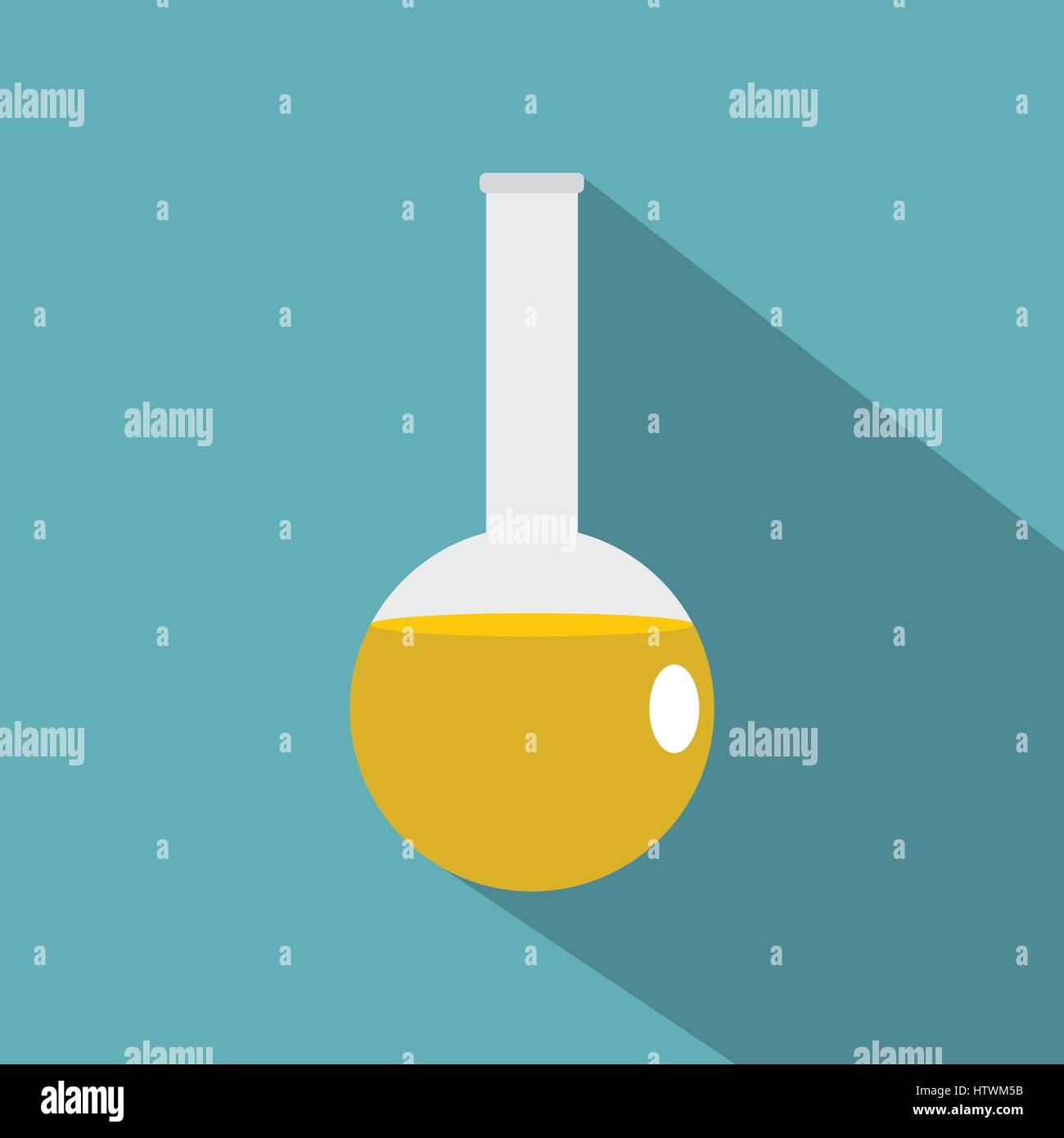 Chemical laboratory flask icon, flat style Stock Vector Image & Art - Alamy
