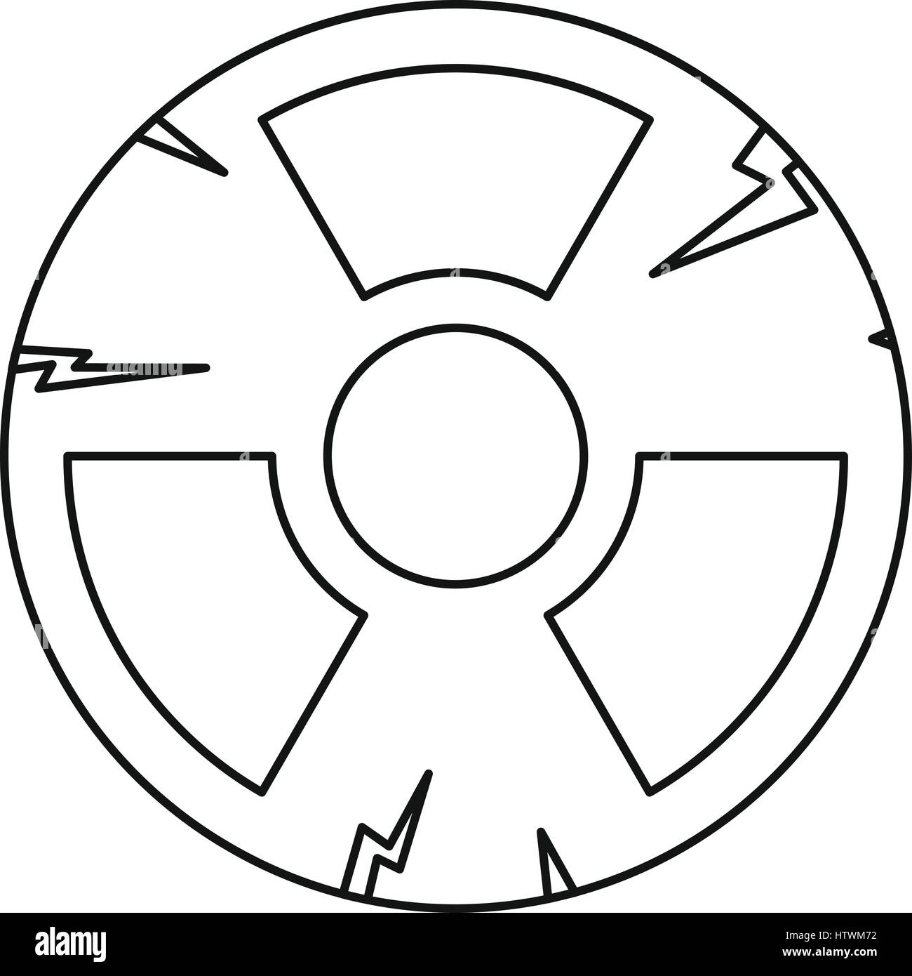 Radiation icon, outline style Stock Vector Image & Art - Alamy