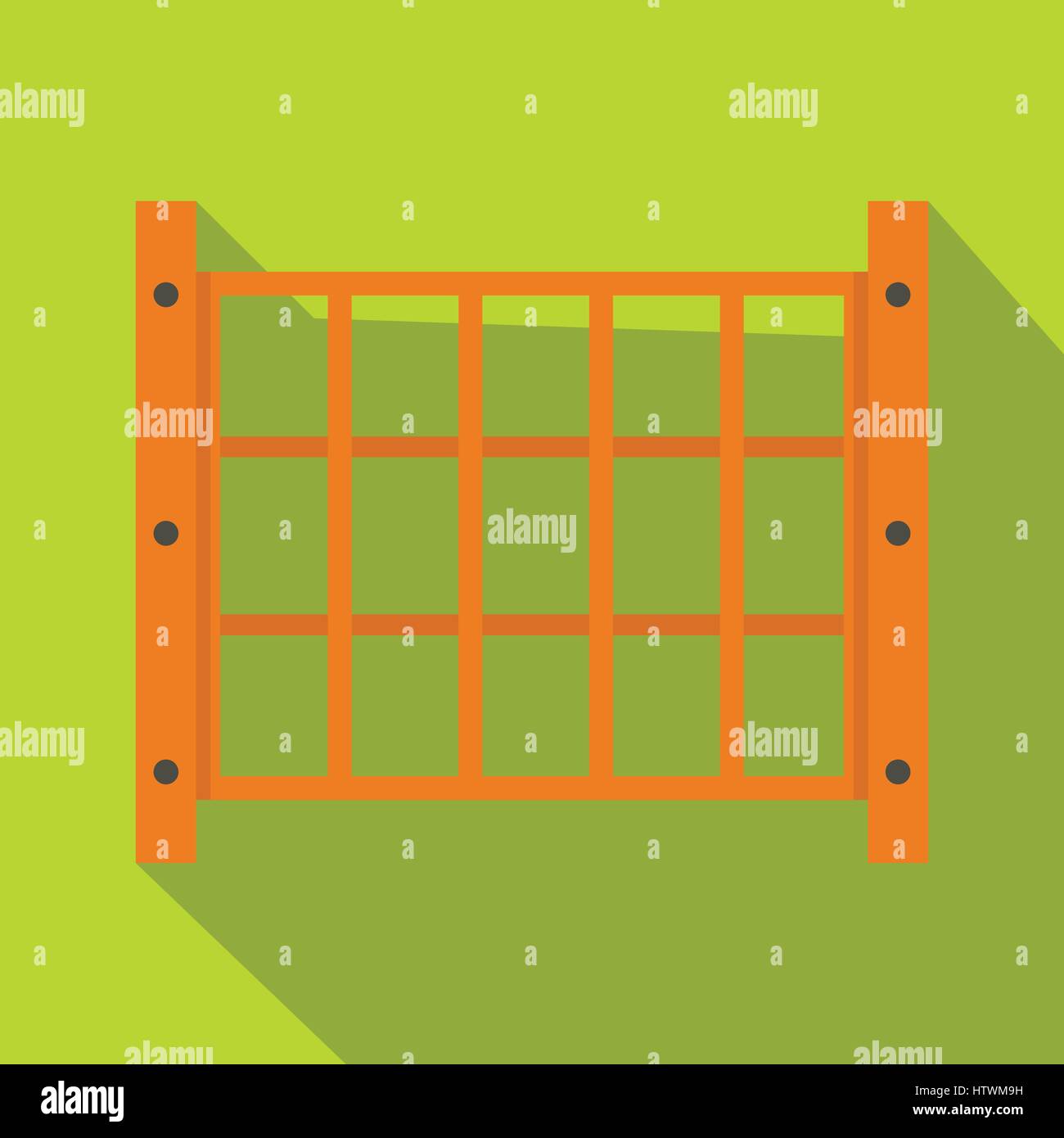 Yard fence icon, flat style Stock Vector Image & Art - Alamy