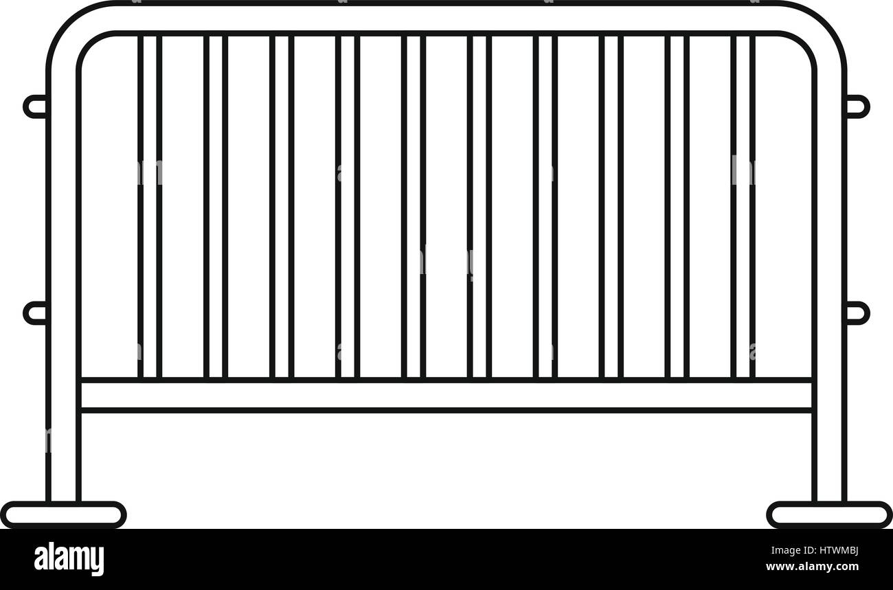 Steel barrier icon, outline style Stock Vector Image & Art - Alamy