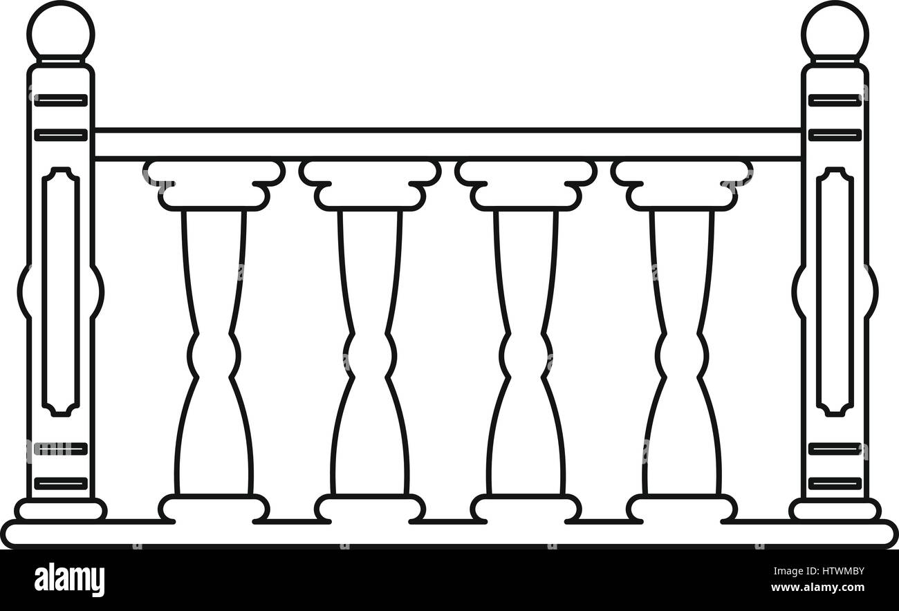 Balustrade icon, outline style Stock Vector Image & Art - Alamy