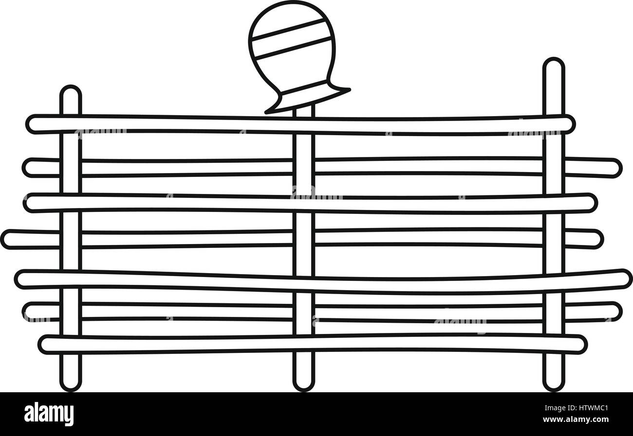 Palisade icon, outline style Stock Vector Image & Art - Alamy