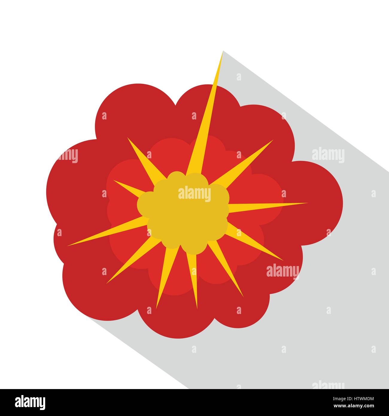 Cloudy explosion icon, flat style Stock Vector Image & Art - Alamy