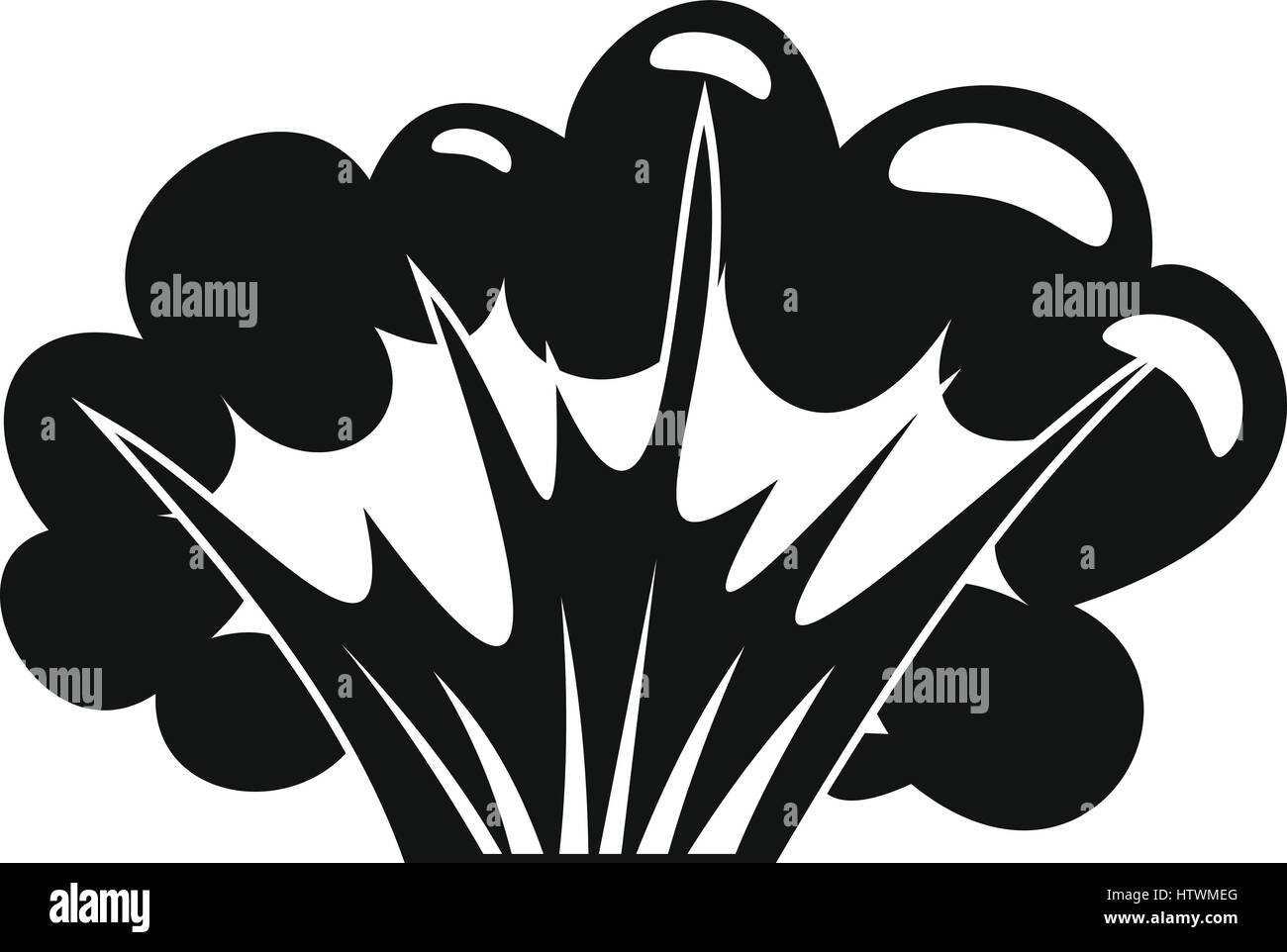 High powered explosion icon, simple style Stock Vector Image & Art - Alamy
