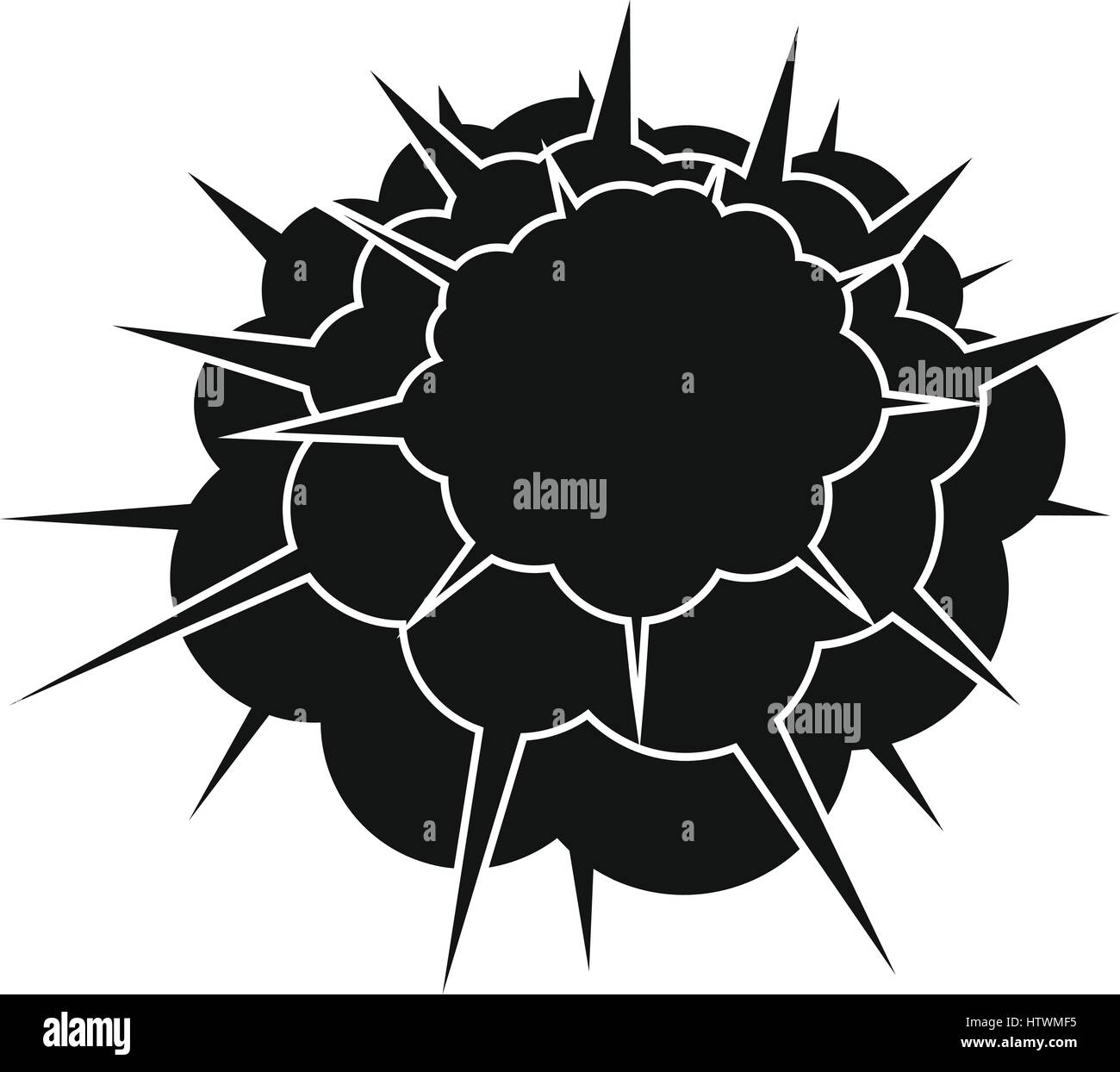 Atomic explosion icon, simple style Stock Vector Image & Art - Alamy