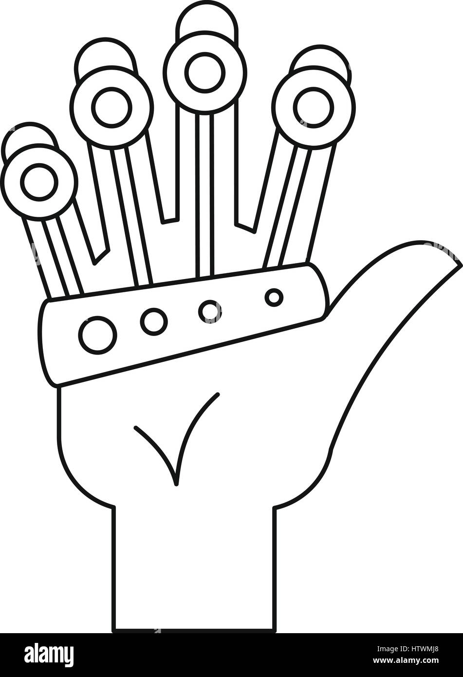 Vr gamer icon outline Black and White Stock Photos & Images - Alamy