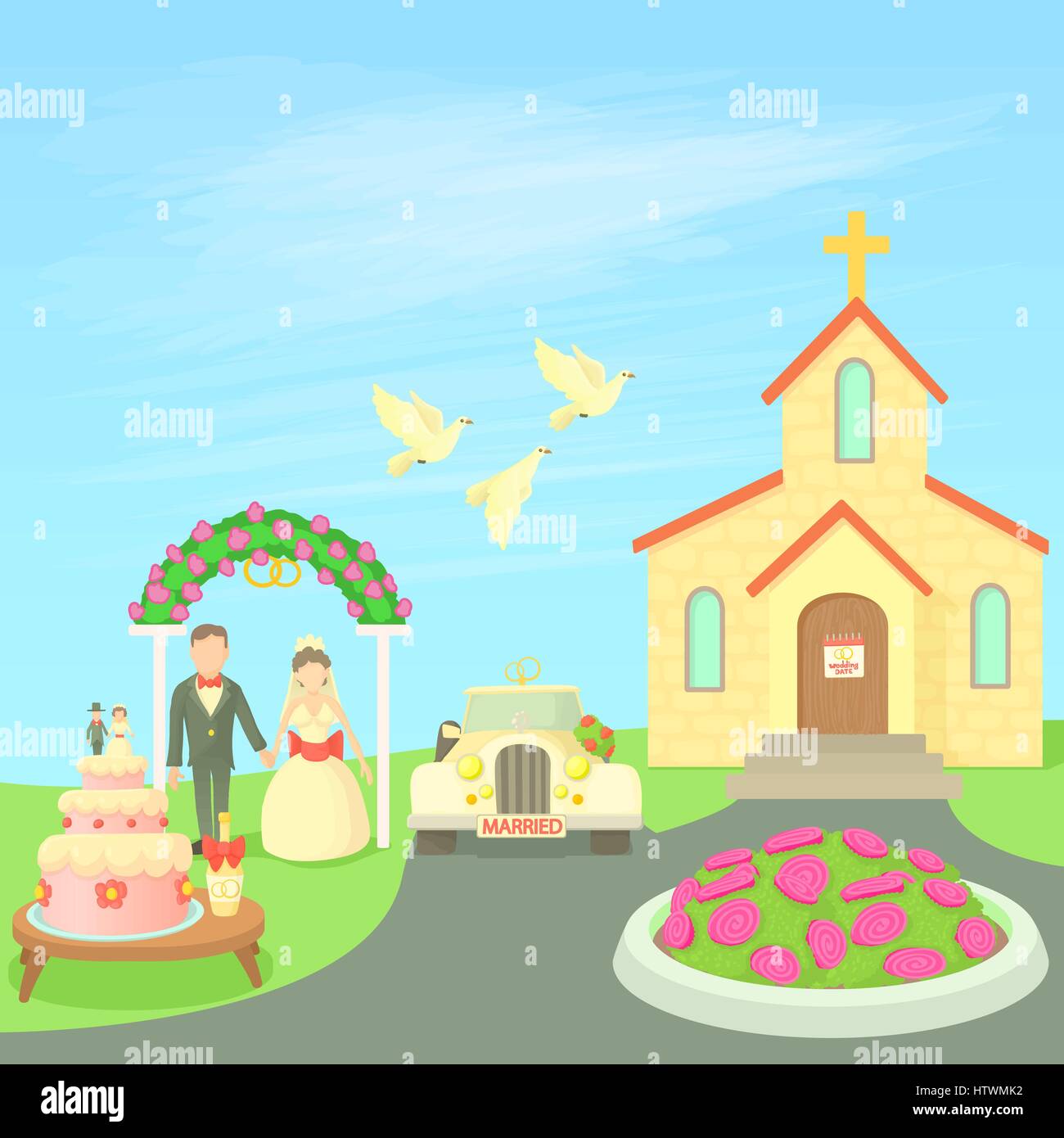 Bridal toast Stock Vector Images - Alamy