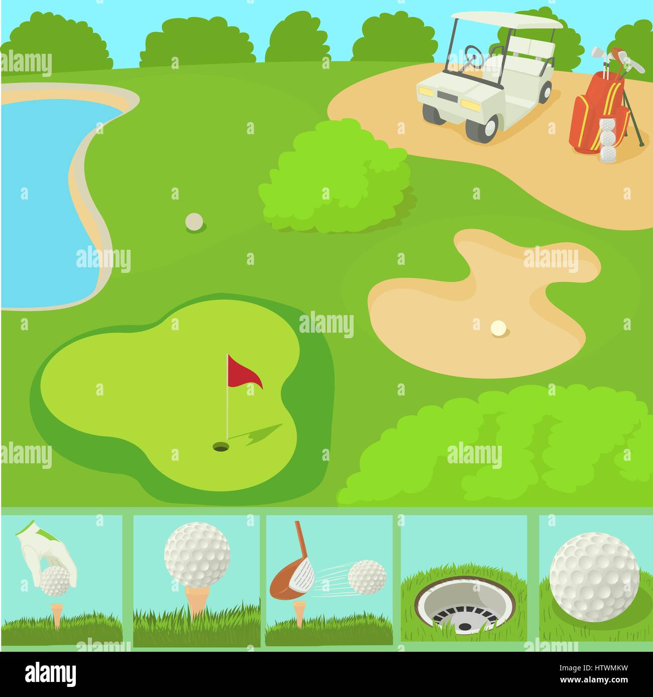 Golf Cartoon Hole High Resolution Stock Photography and Images - Alamy