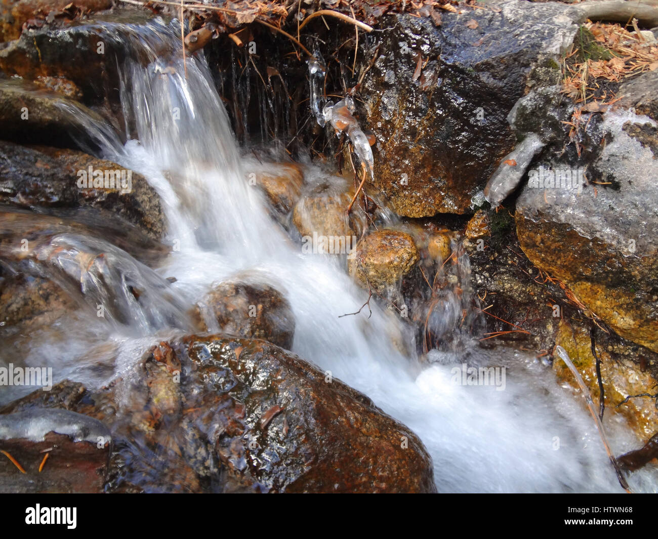 Stream water fall Stock Photo - Alamy