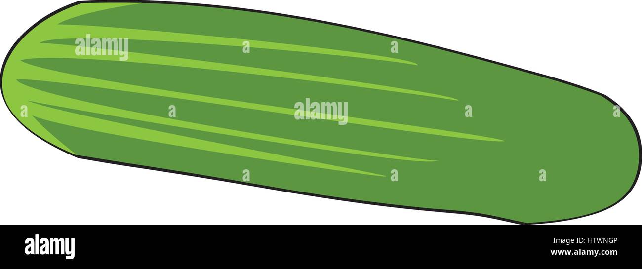 Illustration of Isolated Cartoon Cucumber. Vector EPS 8 Stock Vector ...
