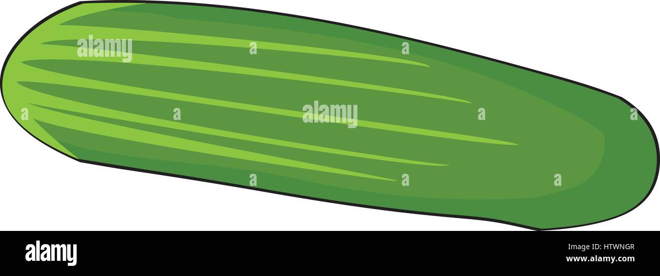 Illustration of Isolated Cartoon Cucumber. Vector EPS 8 Stock Vector ...