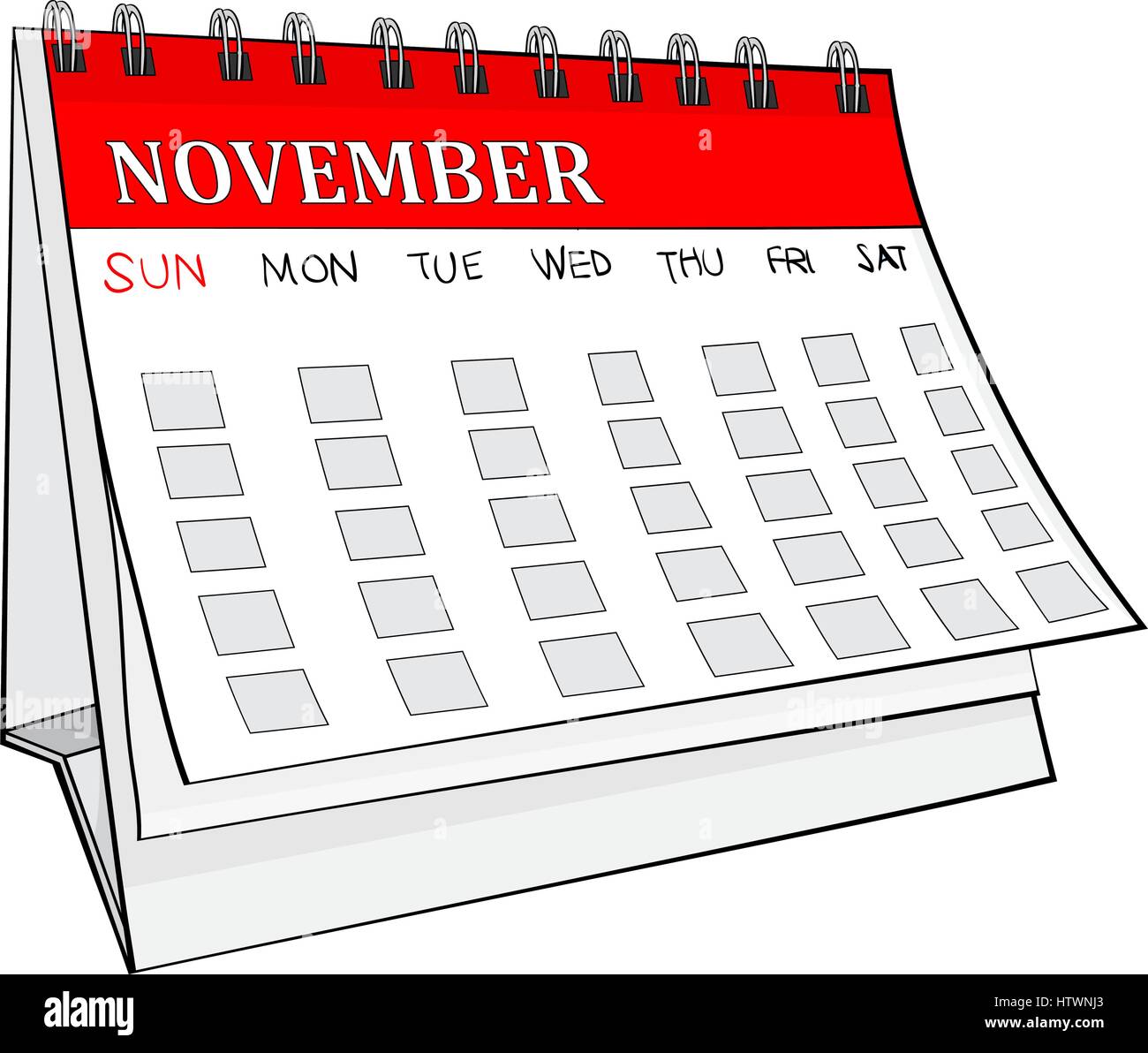 Illustration of Isolated Cartoon Calender. Vector EPS 8 Stock Vector ...