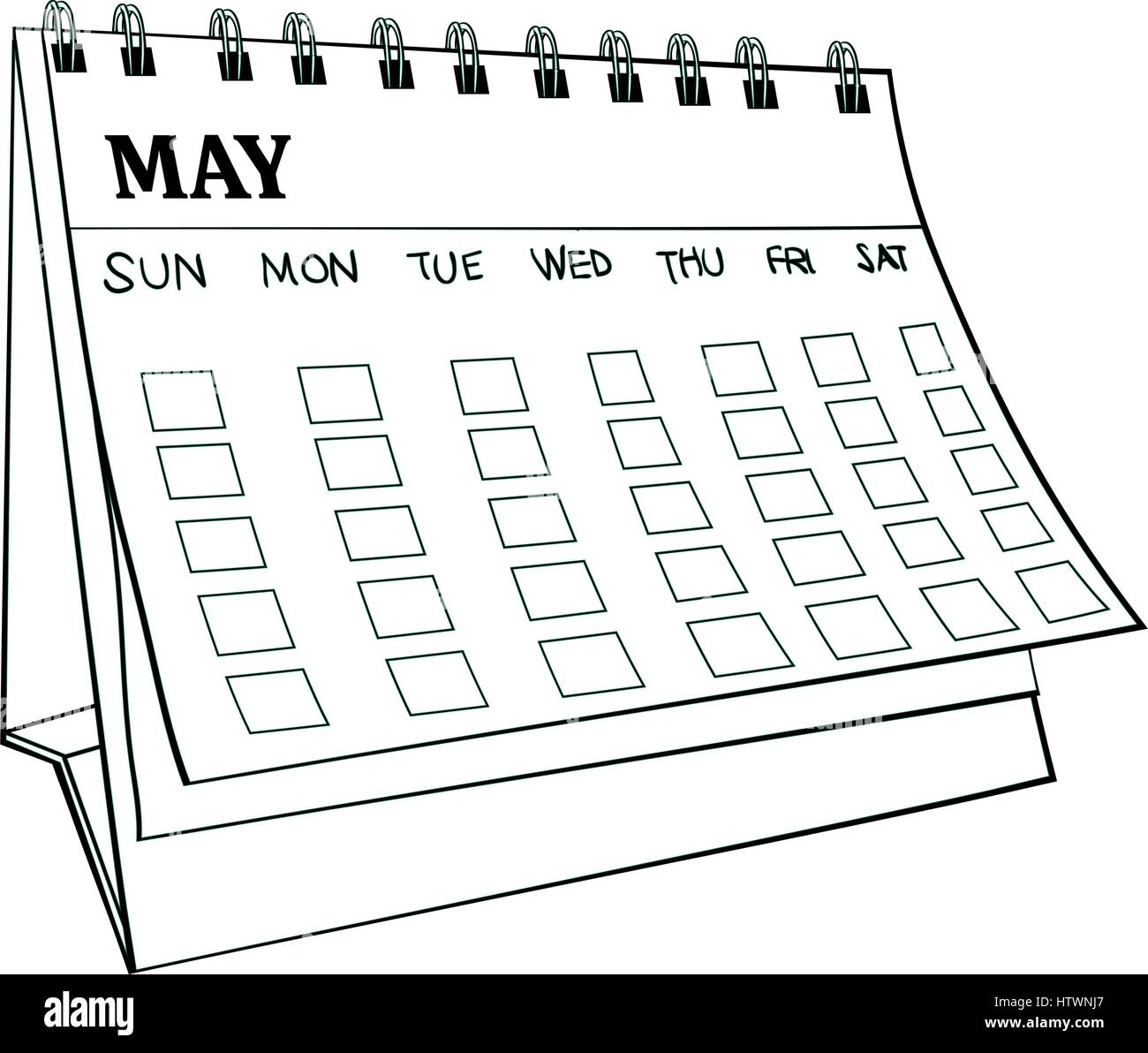 Illustration of Isolated Cartoon Calender. Vector EPS 8 Stock Vector ...