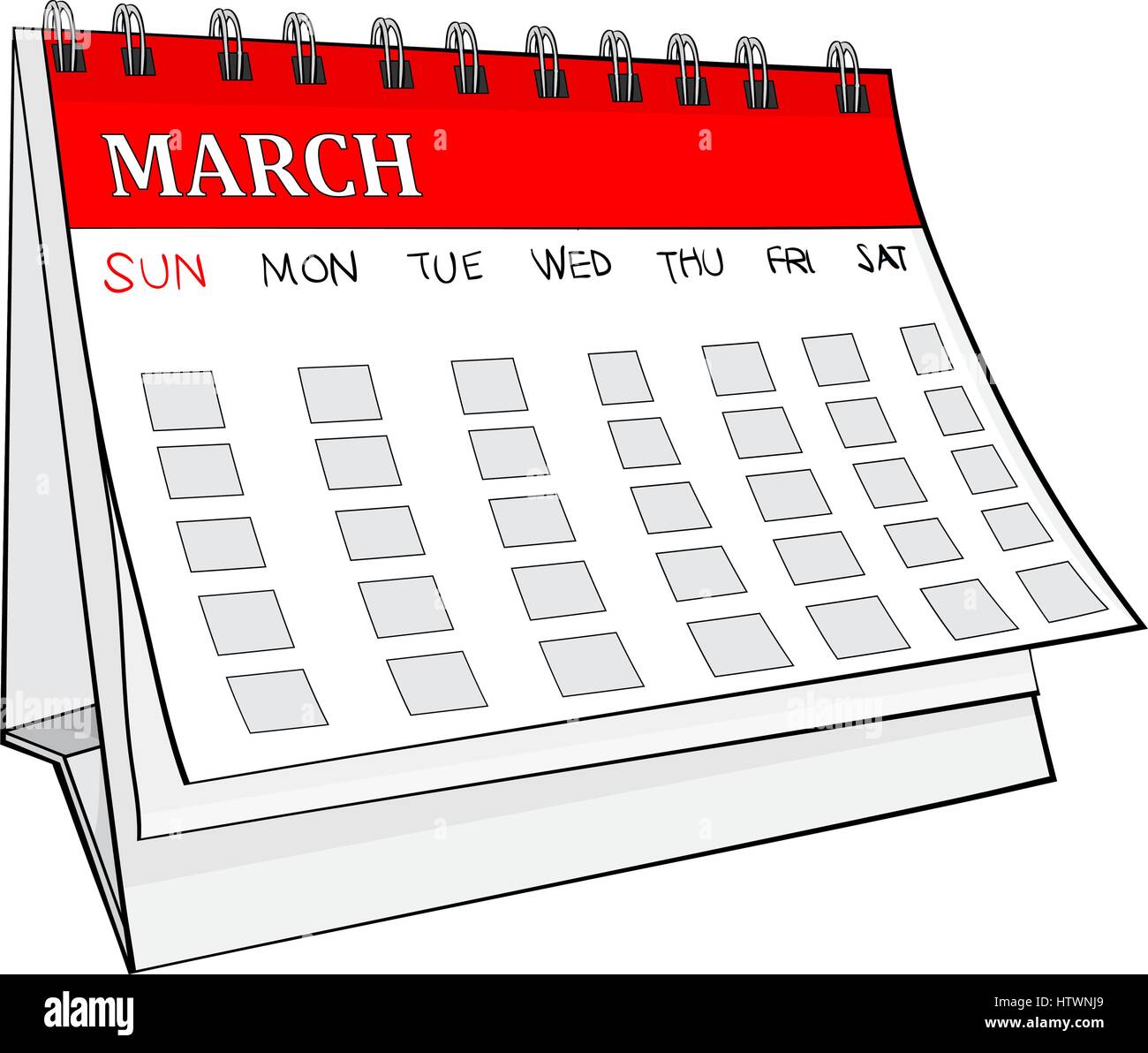 Illustration of Isolated Cartoon Calender. Vector EPS 8 Stock Vector ...