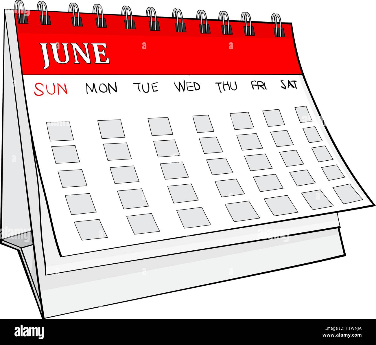 Illustration of Isolated Cartoon Calender. Vector EPS 8 Stock Vector ...