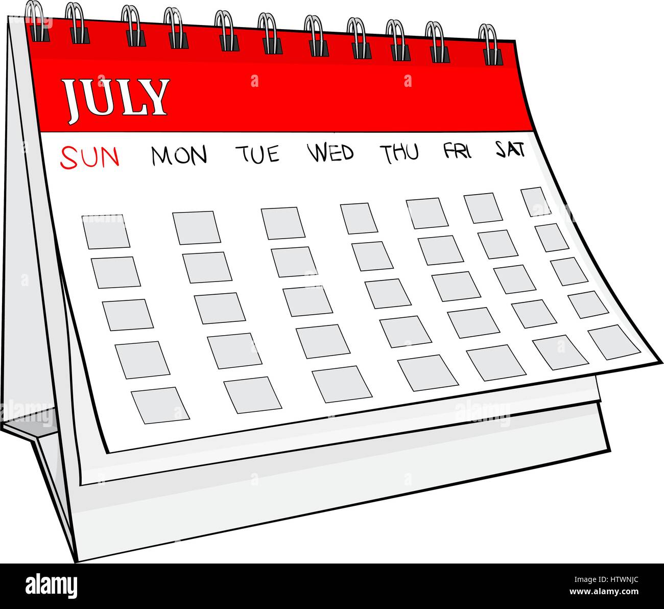 Illustration of Isolated Cartoon Calender. Vector EPS 8 Stock Vector ...