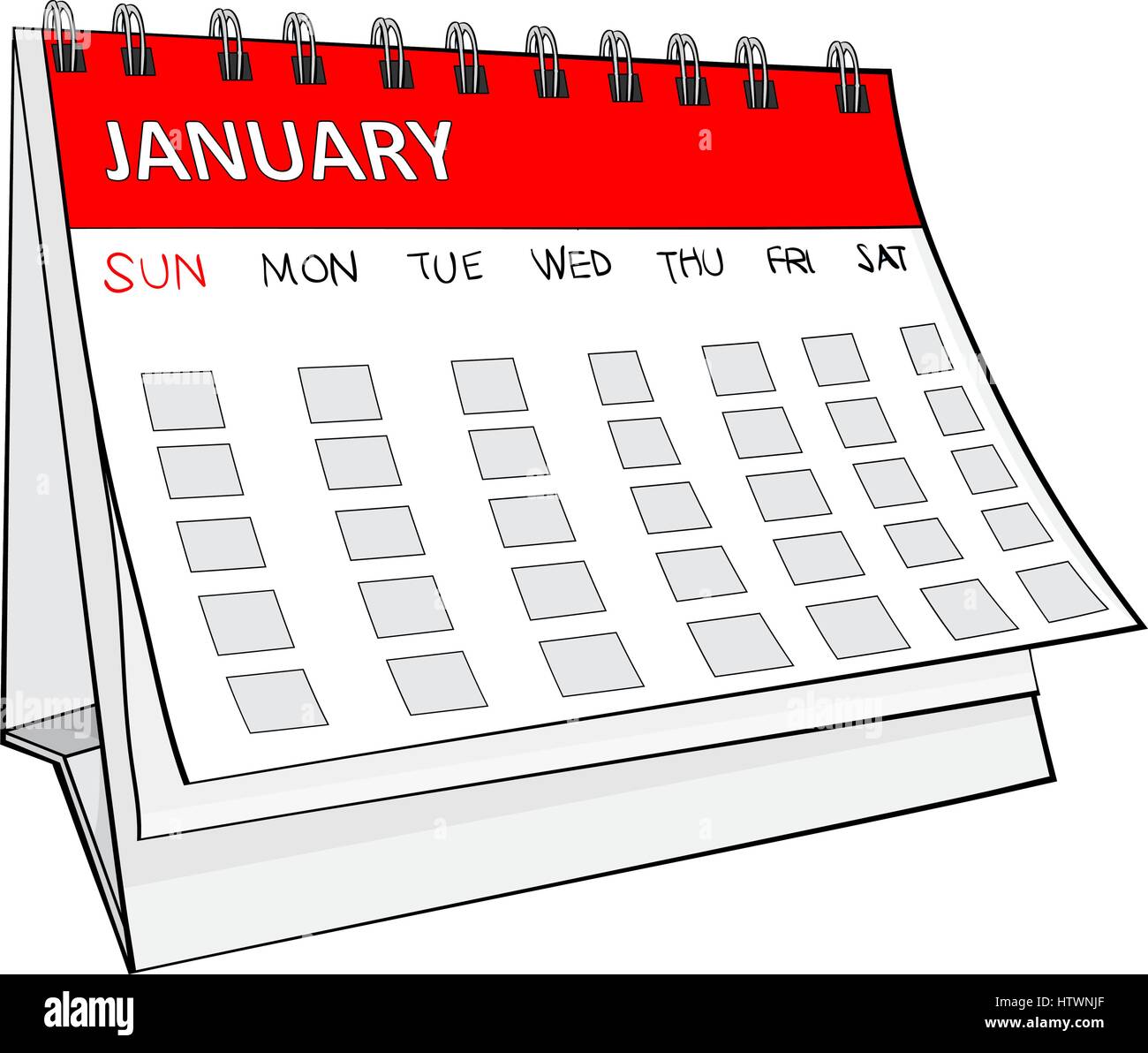 Illustration of Isolated Cartoon Calender. Vector EPS 8 Stock Vector ...