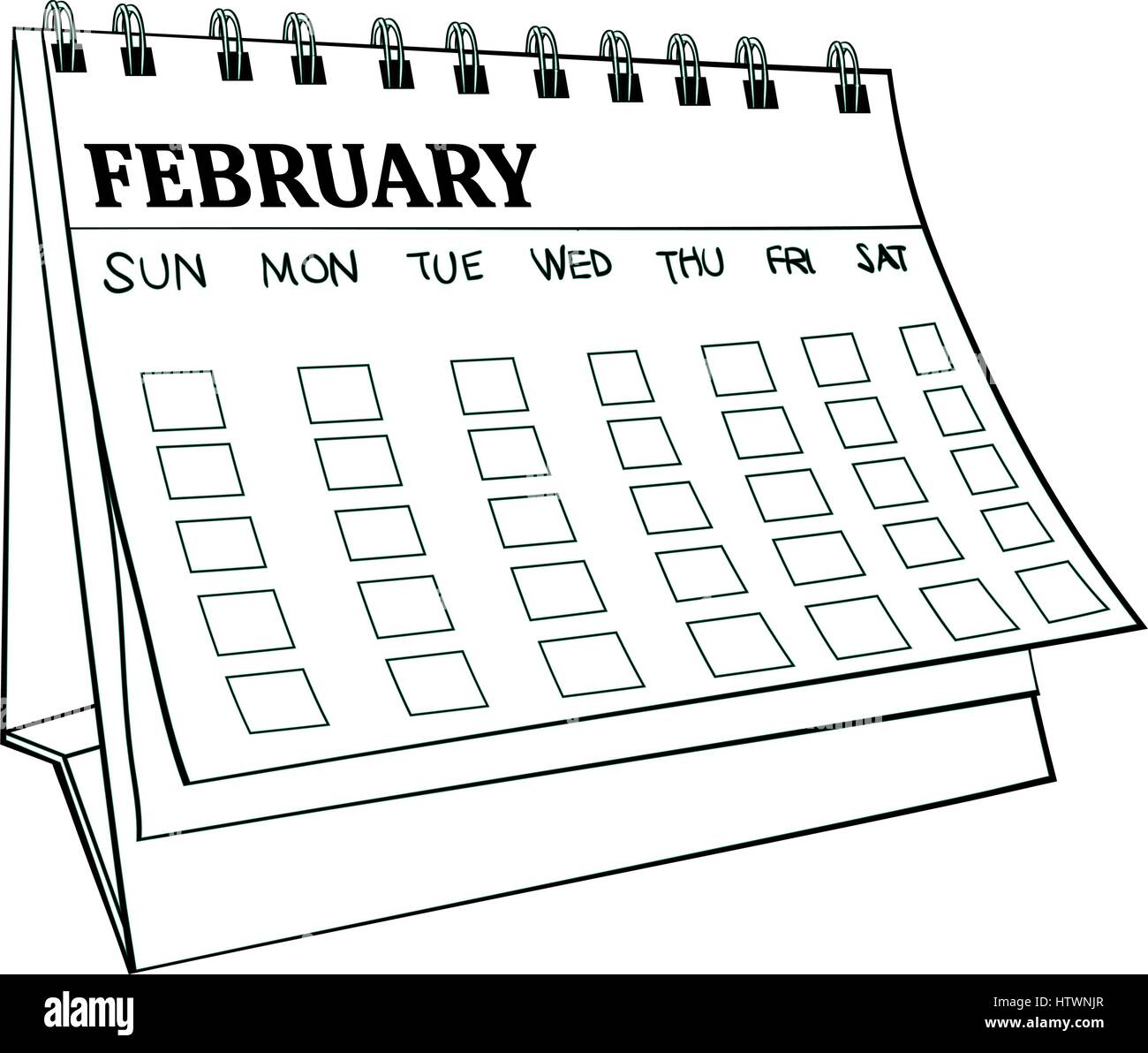Illustration of Isolated Cartoon Calender. Vector EPS 8 Stock Vector ...