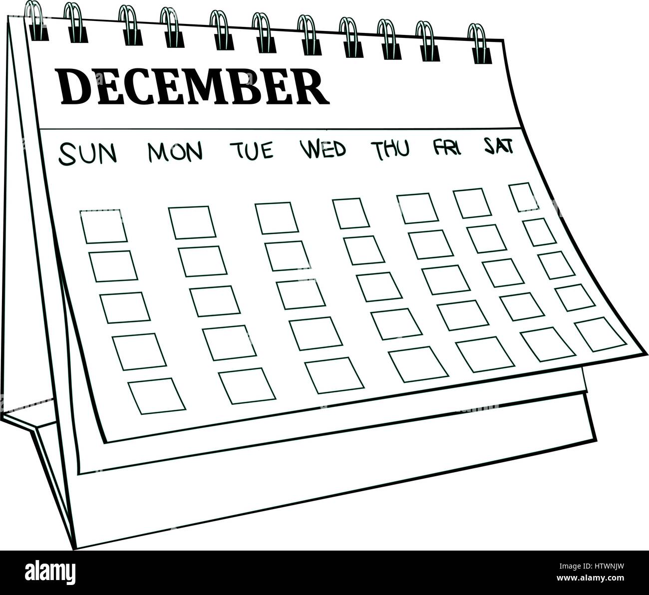 Illustration of Isolated Cartoon Calender. Vector EPS 8 Stock Vector ...