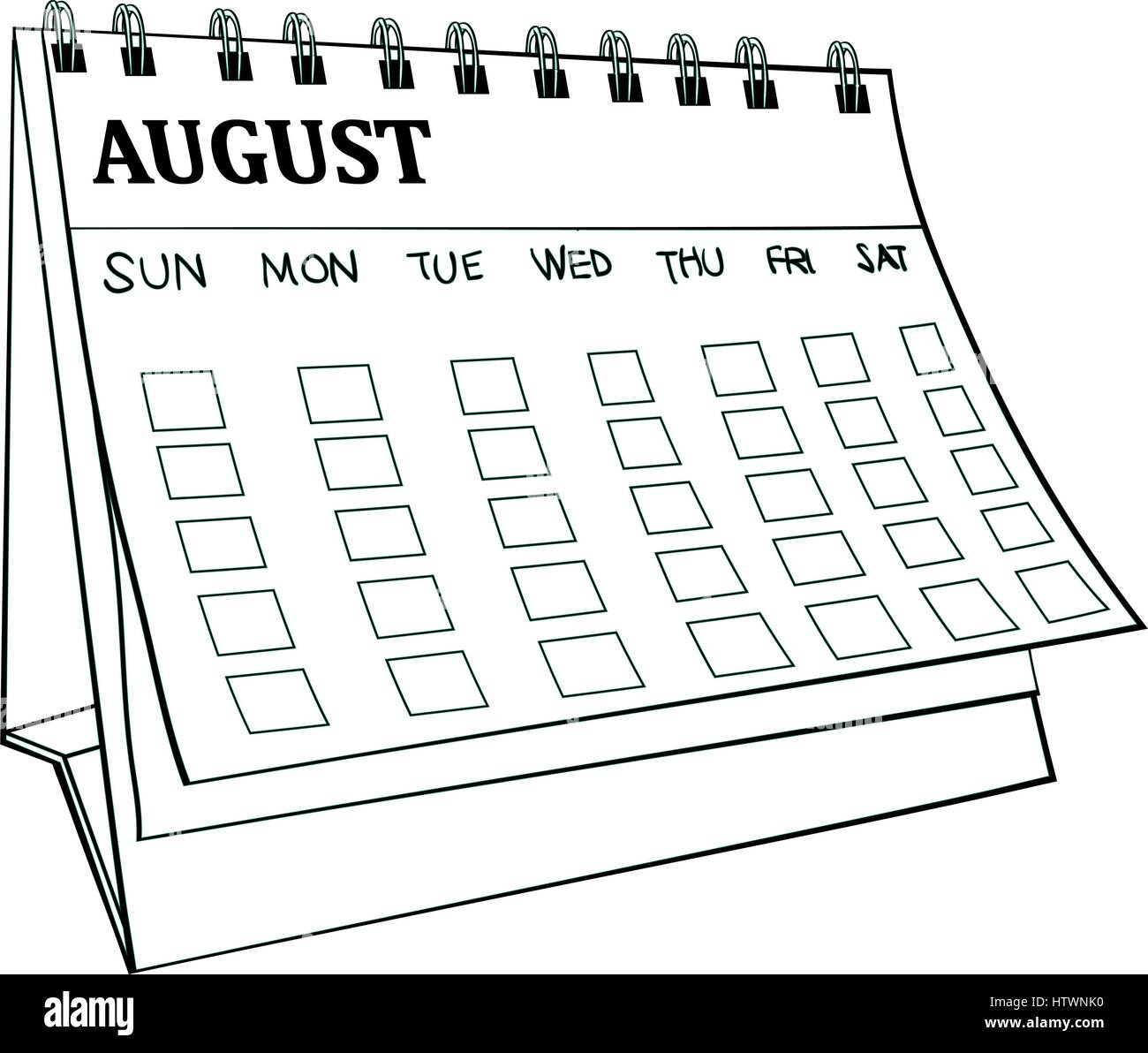 Illustration of Isolated Cartoon Calender. Vector EPS 8 Stock Vector ...