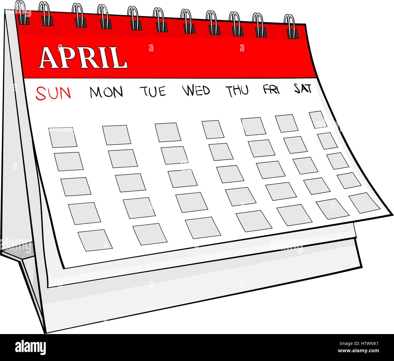 Illustration of Isolated Cartoon Calender. Vector EPS 8 Stock Vector ...