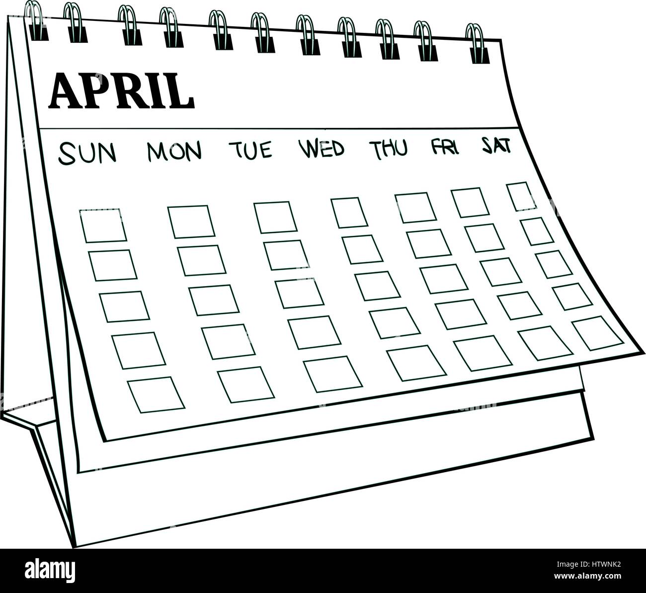 Illustration of Isolated Cartoon Calender. Vector EPS 8 Stock Vector ...