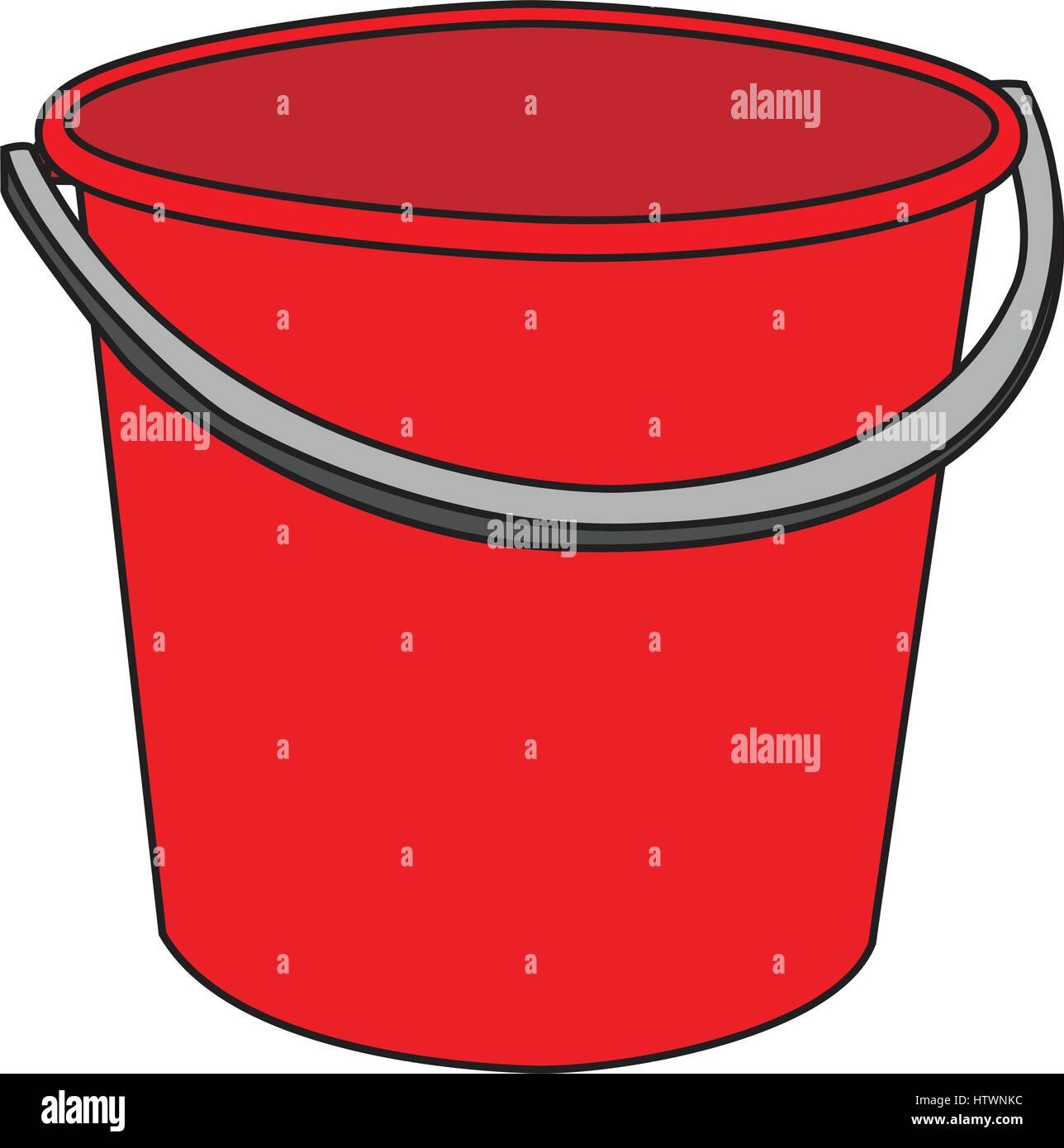 Illustration of Isolated Cartoon Bucket. Vector EPS 8 Stock Vector ...