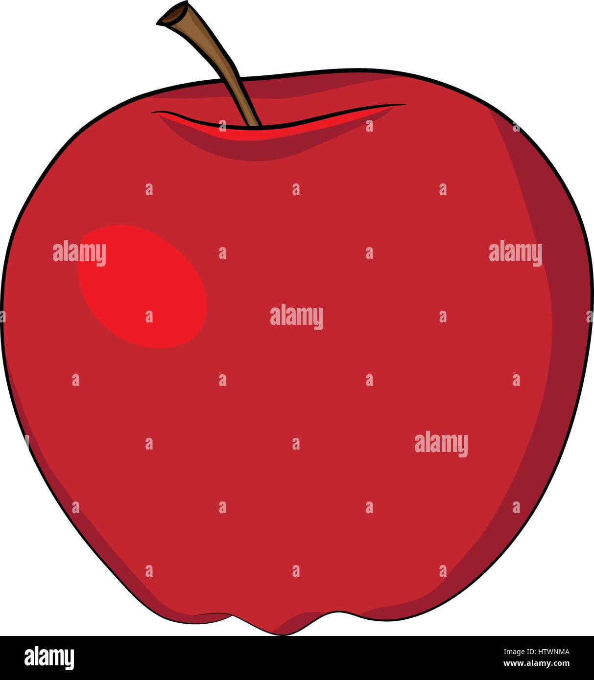 Illustration of Isolated Cartoon Apple. Vector EPS 8 Stock Vector Image ...